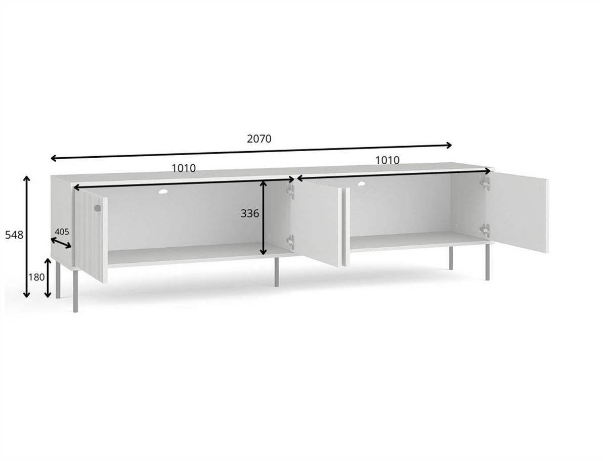 MASSENO LOWBOARD NIMB 207/54,8/40,5 cm, Grau jetzt nur online XXXLutz.de