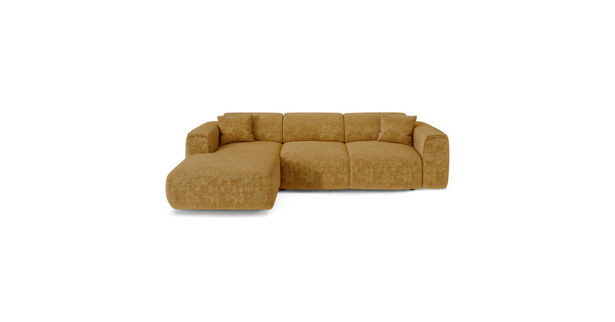 Sia Home SCHLAFSOFA linke Ecke Velours gaufré Senf 283cm jetzt nur ...