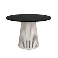 Sepro Meble TISCH Schwarz VIV Rund Mit Lamellen Kaschmir 110 cm jetzt ...
