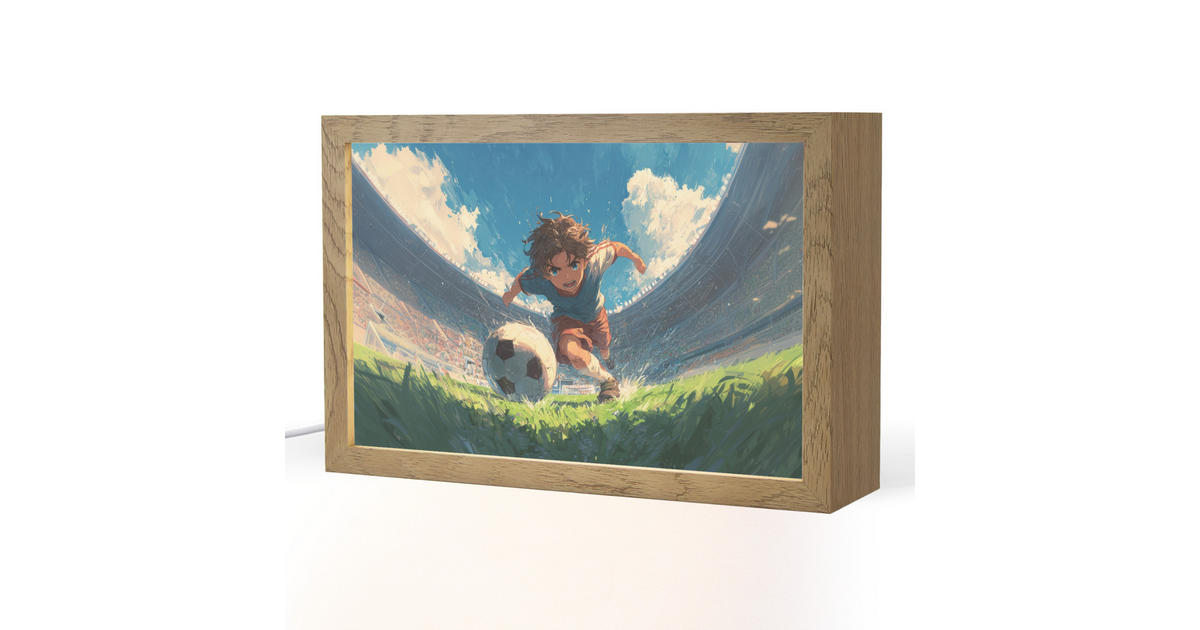 OnlyWow NACHTTISCHLAMPE Stadion - Fußballer - Ball 30x20 cm jetzt nur ...