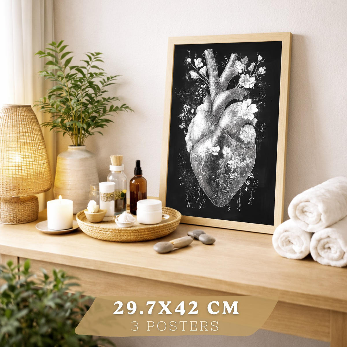 Nacnic POSTER Set aus 3 Anatomie Drucke und mit Inneren Organen Gehirn ...