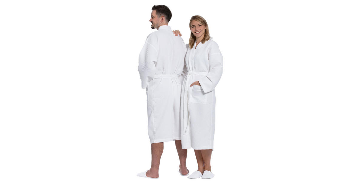 Zollner BADEMANTEL, XXL, 80% Baumwolle, 20% Polyester, Weiß online ...