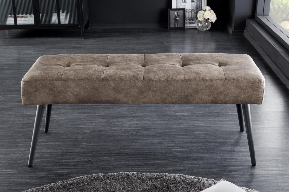riess-ambiente SITZBANK BOUTIQUE Microfaser Taupe 100 cm jetzt nur ...