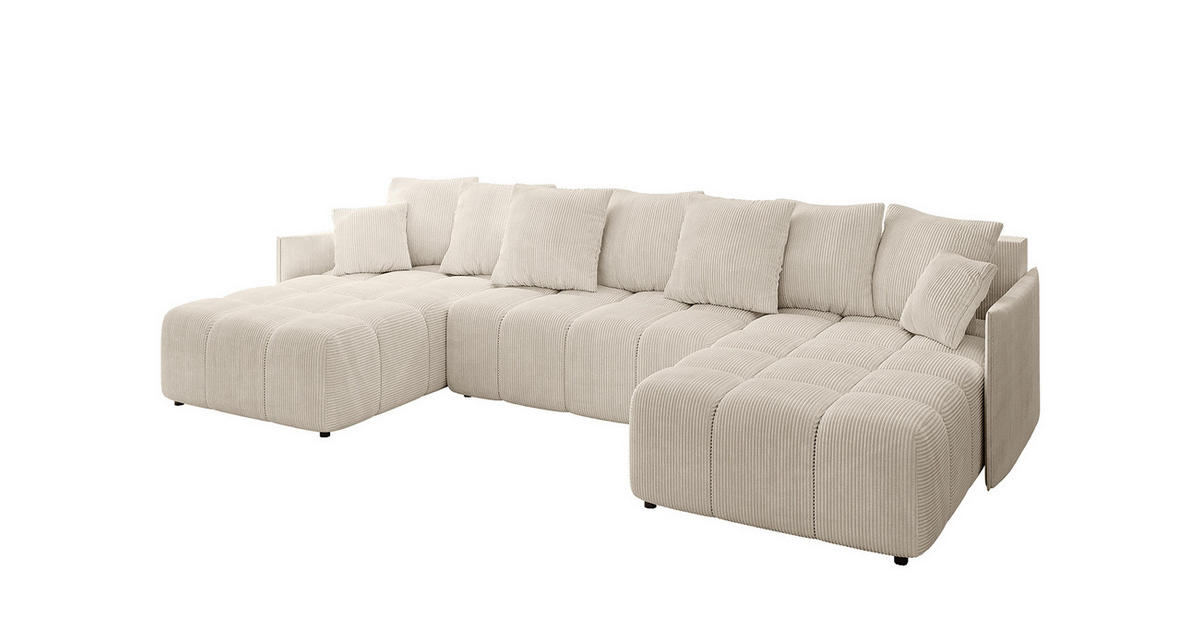 ALTDECOR WOHNLANDSCHAFT LONLI-U 355x189x68 Beige Cord jetzt nur online ...