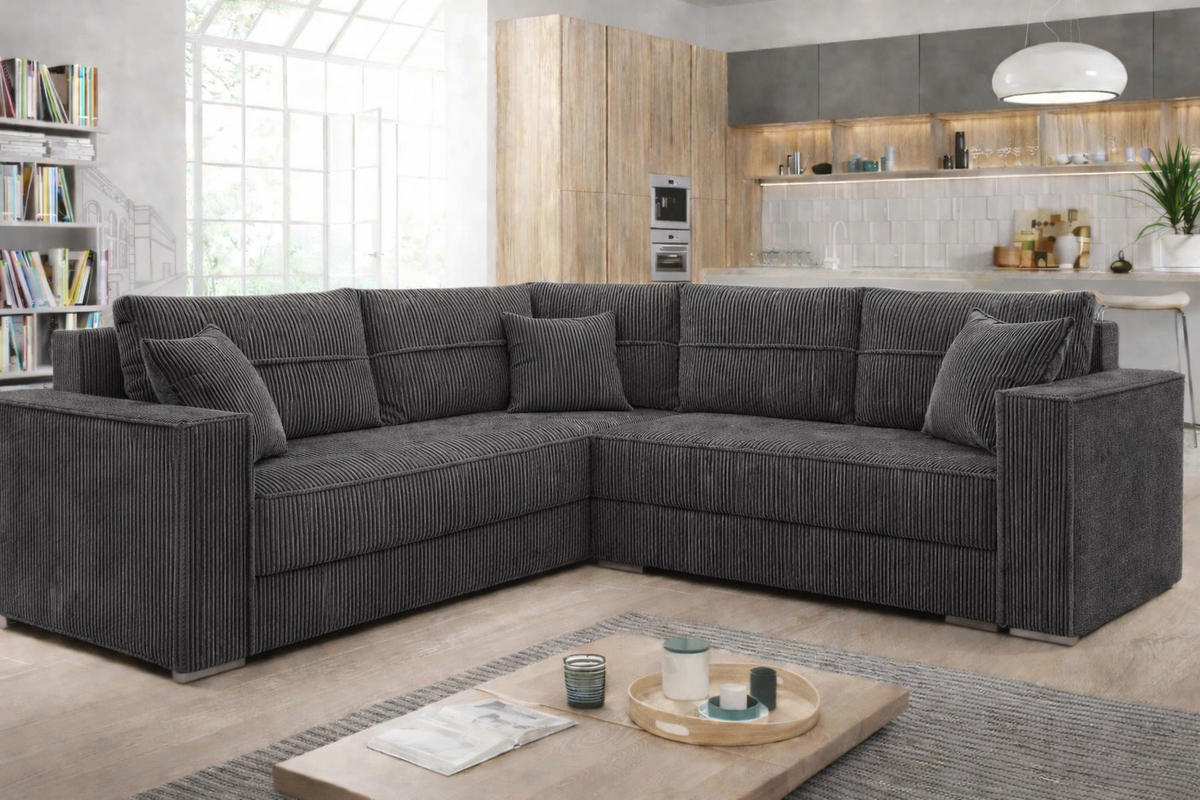 Wohnideebilder ECKSOFA PARIS – L-Form mit Schlaffunktion & Bettkasten ...
