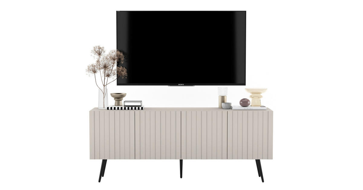 Meble Lindner TV-LOWBOARD Elpis Kaschmir matt 150 cm mit Metallfüßen ...