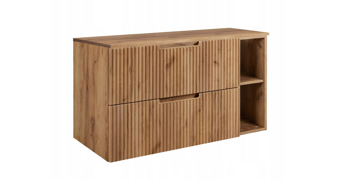 Rodan WASCHBECKUNTERSCHRANK VENA 80 cm mit Arbeitsplatte Farbe: Eichen ...