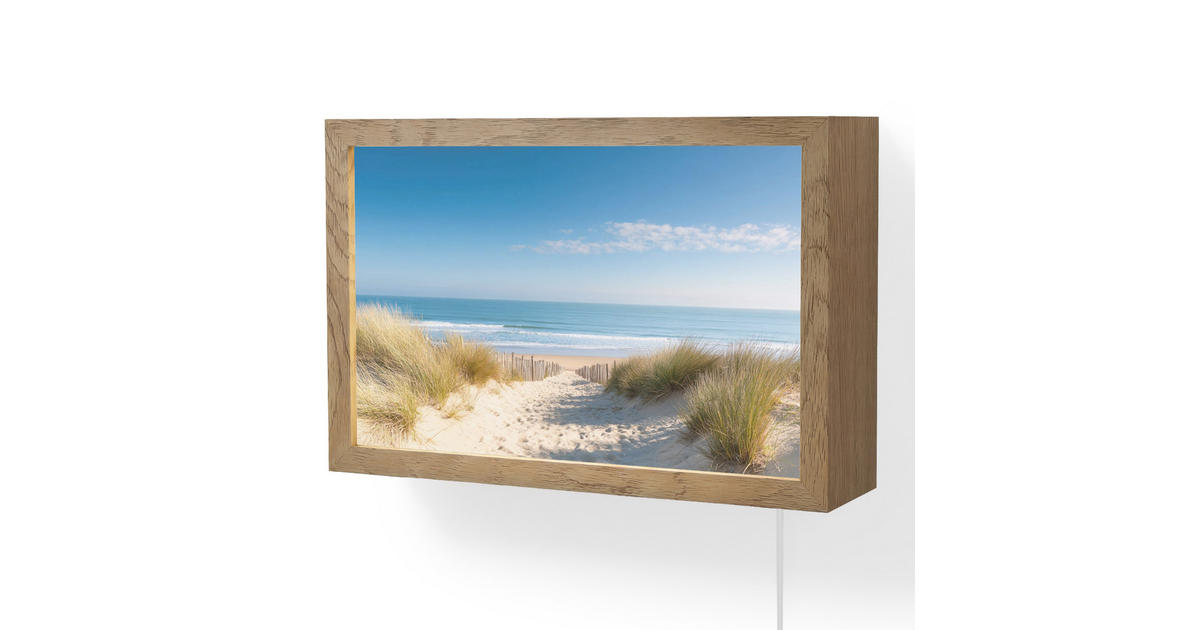 OnlyWow NÁSTĚNNÁ LAMPA Pláž - moře - duny - písek - léto 30x20 cm najít ...