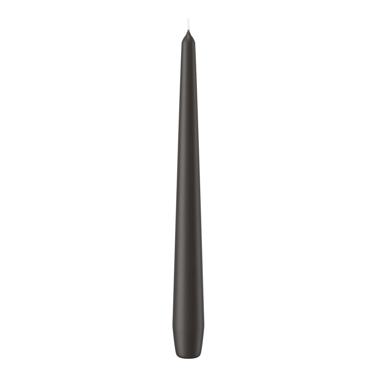 Wiedemann Kerzen SPITZKERZEN (konische Kerzen) Grau 250 x Ø 25 mm, 12 ...
