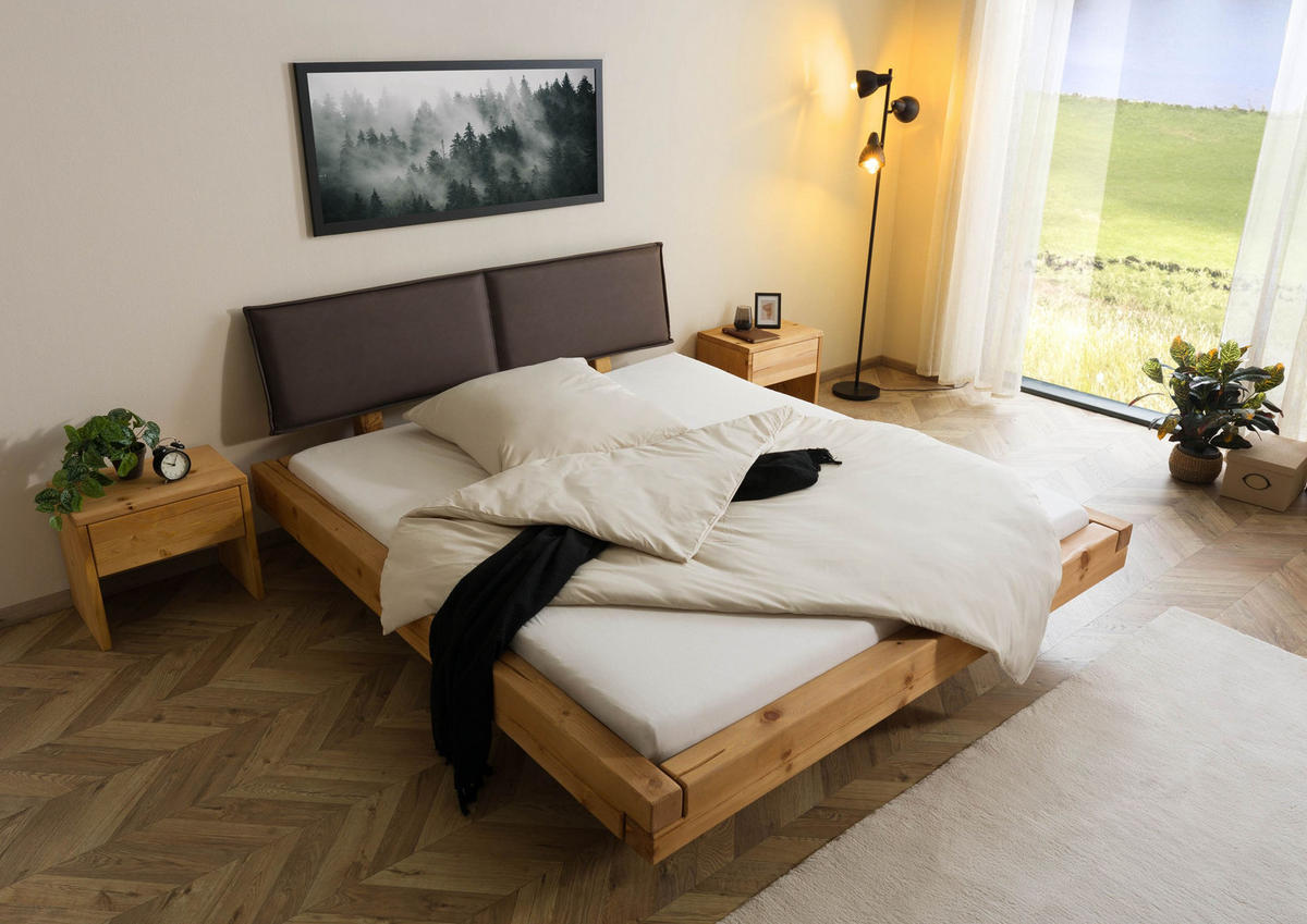 Massivmoebel24 BETT Massivholz Fichte 180 x 200 x 91 natur FICHTELBERG ...