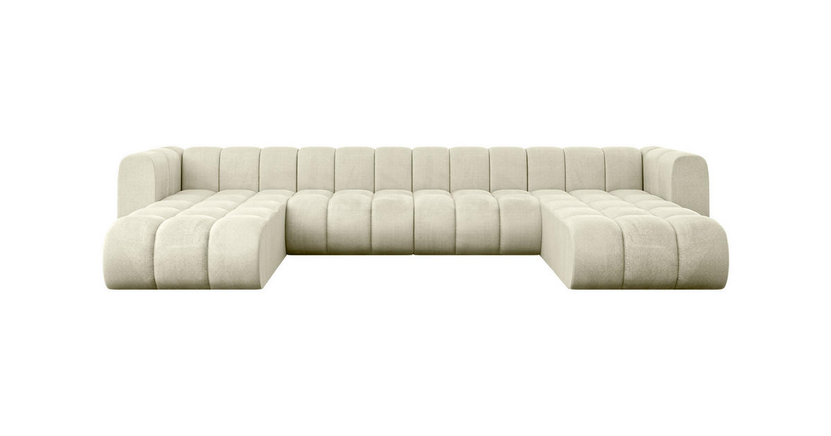 ALTDECOR WOHNLANDSCHAFT modulares Sofa Joren-U2 - 410x177x70 cm Beige ...