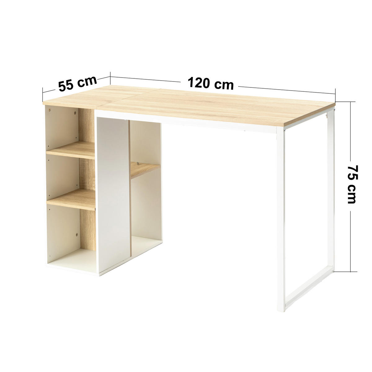 Urban Meuble SCHREIBTISCH 120 55 75 cm WeiB Beige