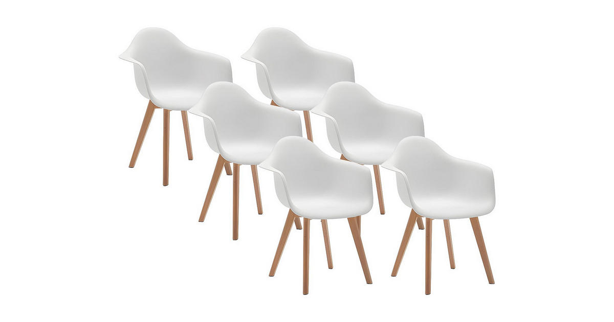 Vente-Unique STUHL - 63.5 cm x 57 cm - Plastik - Weiß - VIXI jetzt nur ...