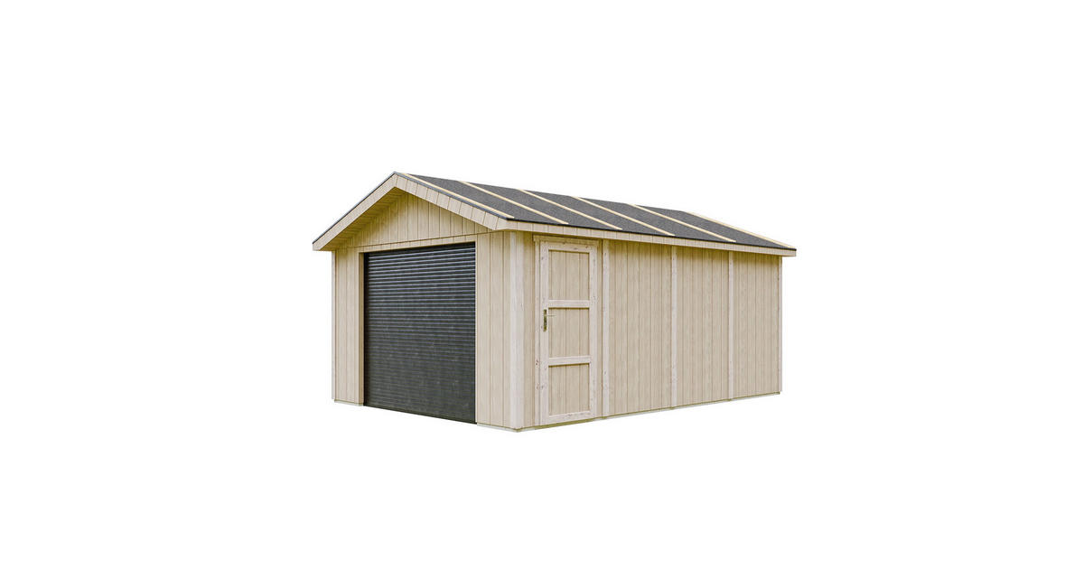 Timbela GARAGE Premium Qualität 17 m²- L378xB530 cm - Konstruktion aus ...