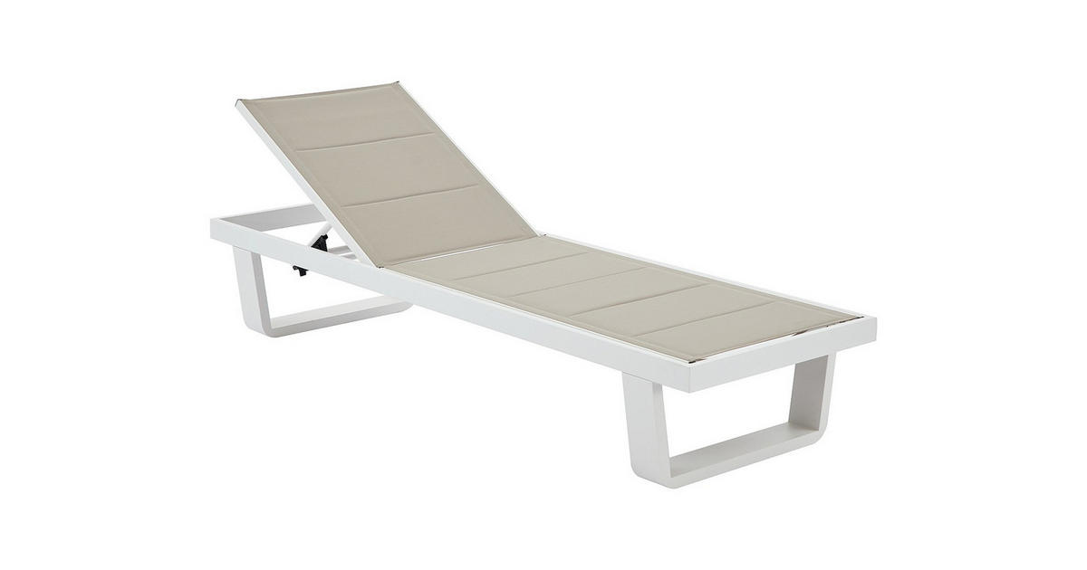 Vente-Unique SONNENLIEGE aus Aluminium und Textilene – Grau und Weiß ...