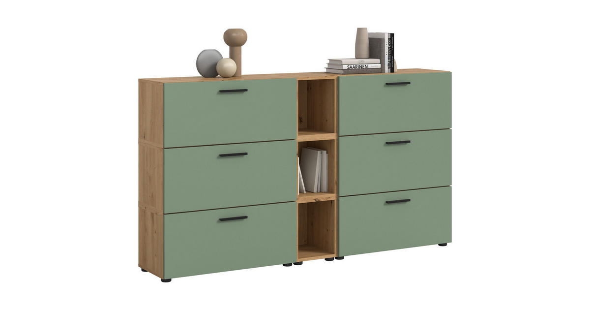 SIDEBOARD Primo (B/H/T: ca. 176/99/34 cm) in Artisan Oak Nachbildung ...