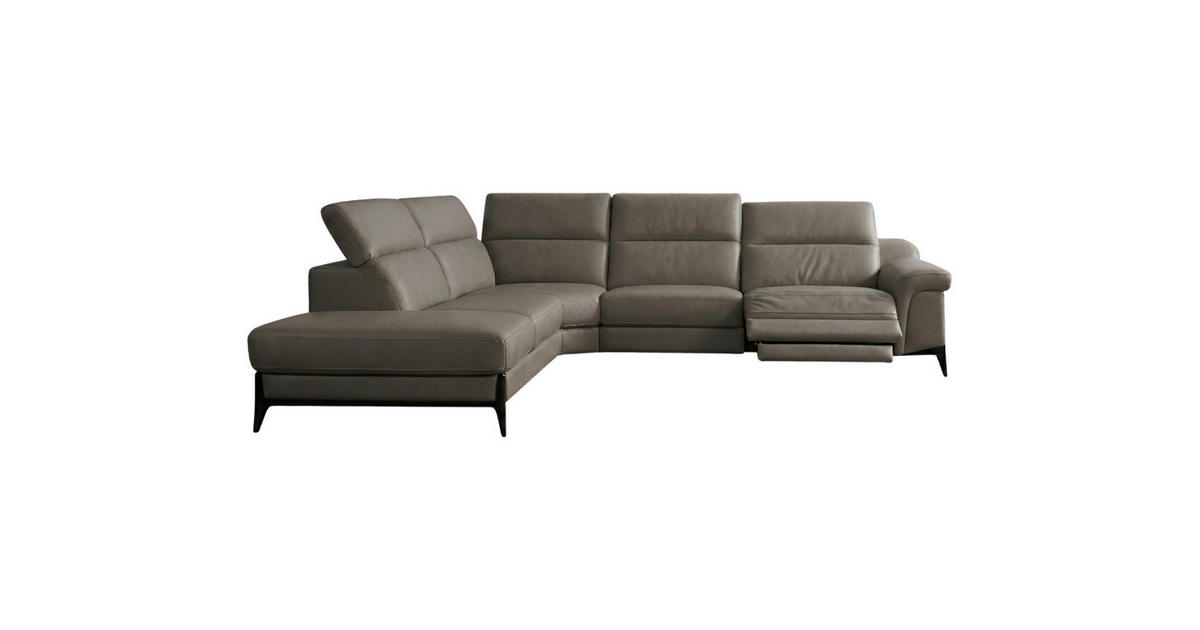 ECKSOFA Texas Echtleder mit 1 x Relaxfunktion Greige jetzt nur online ...