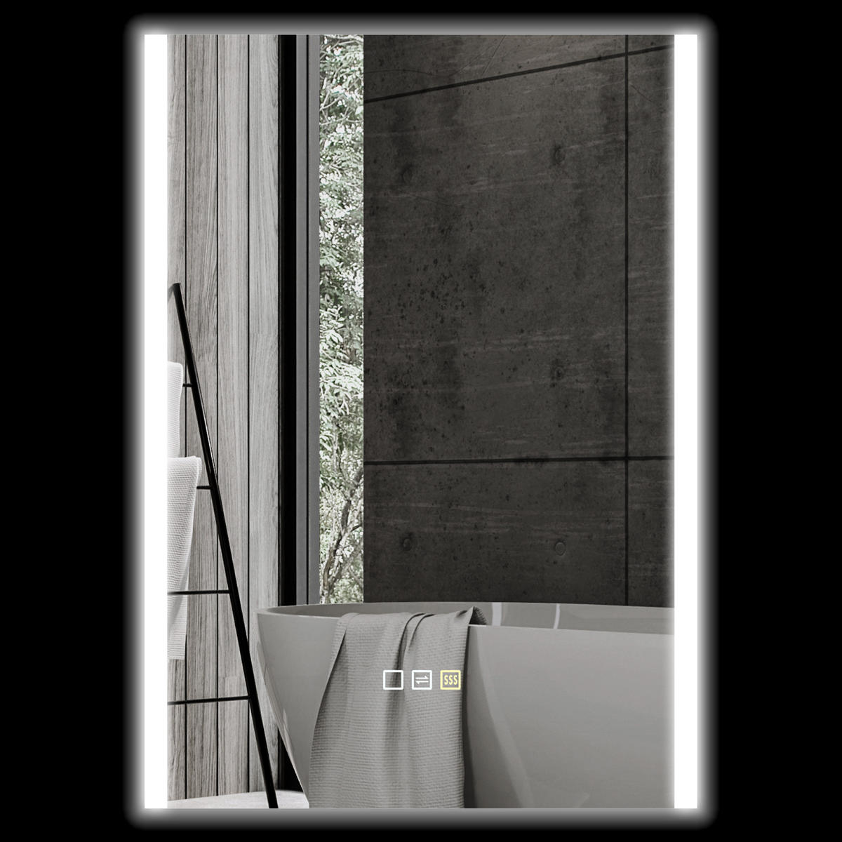 Vallsero BADEZIMMERSPIEGEL mit 3-farbiger LED-Beleuchtung und Memory ...