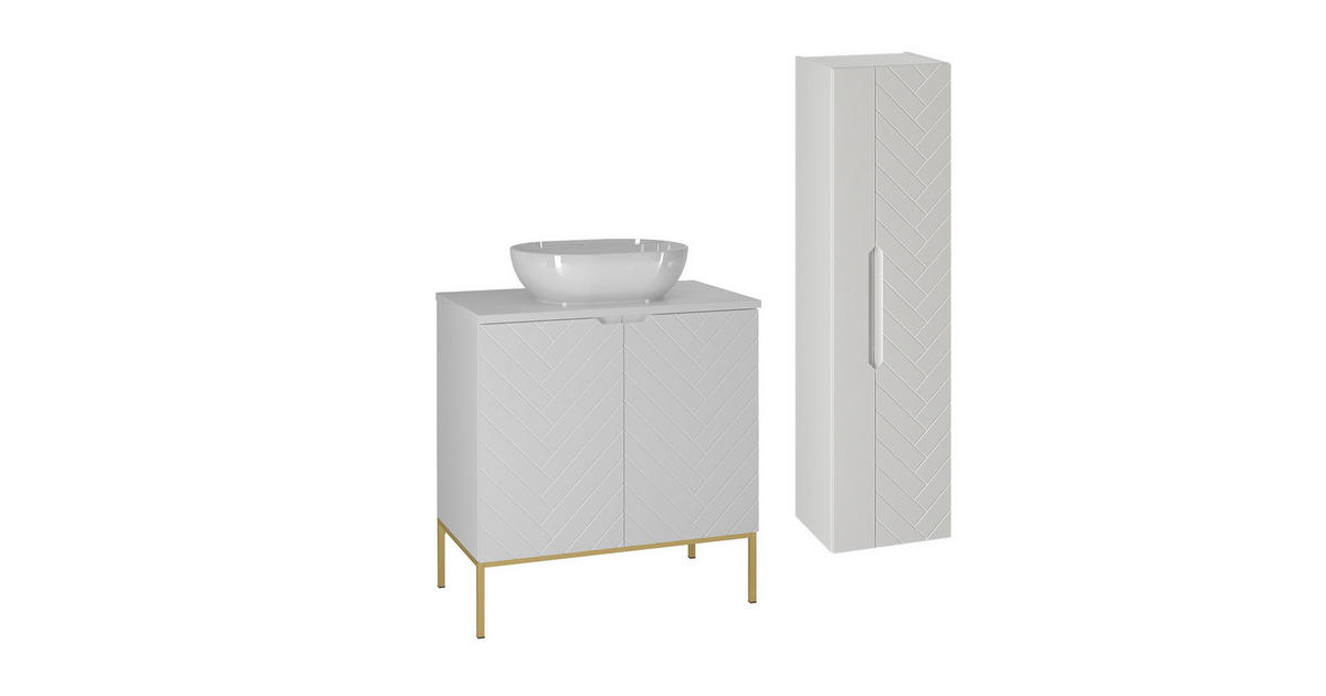 Petits-meubles BADMÖBEL 80.6cm Daria 2er-Set Weiß jetzt nur online ...