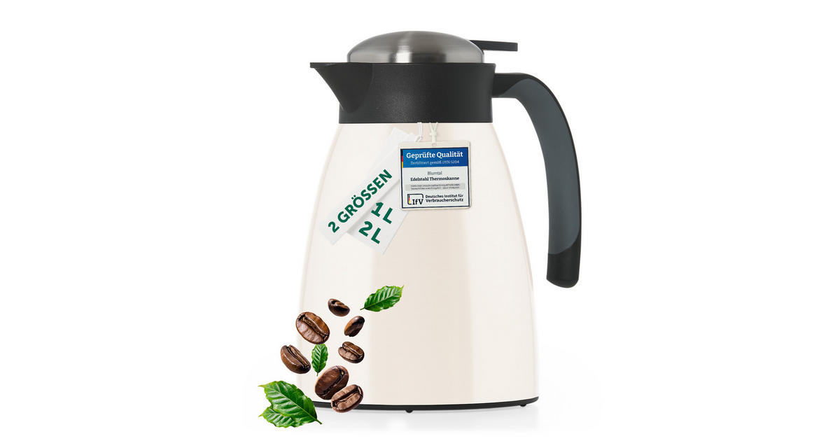 Blumtal THERMOSKANNE Carla 1L Weiß – Große Isolierkanne 1000 ml online ...