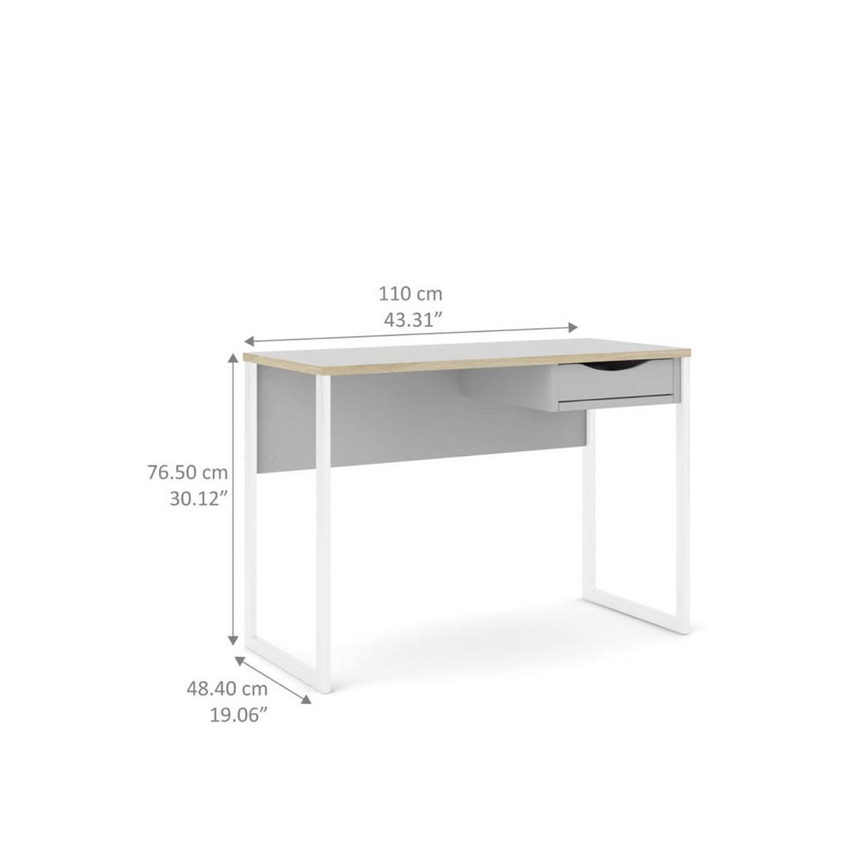 ebuy24 SCHREIBTISCH Fula Weiß 110/48/76 cm jetzt nur online XXXLutz.de