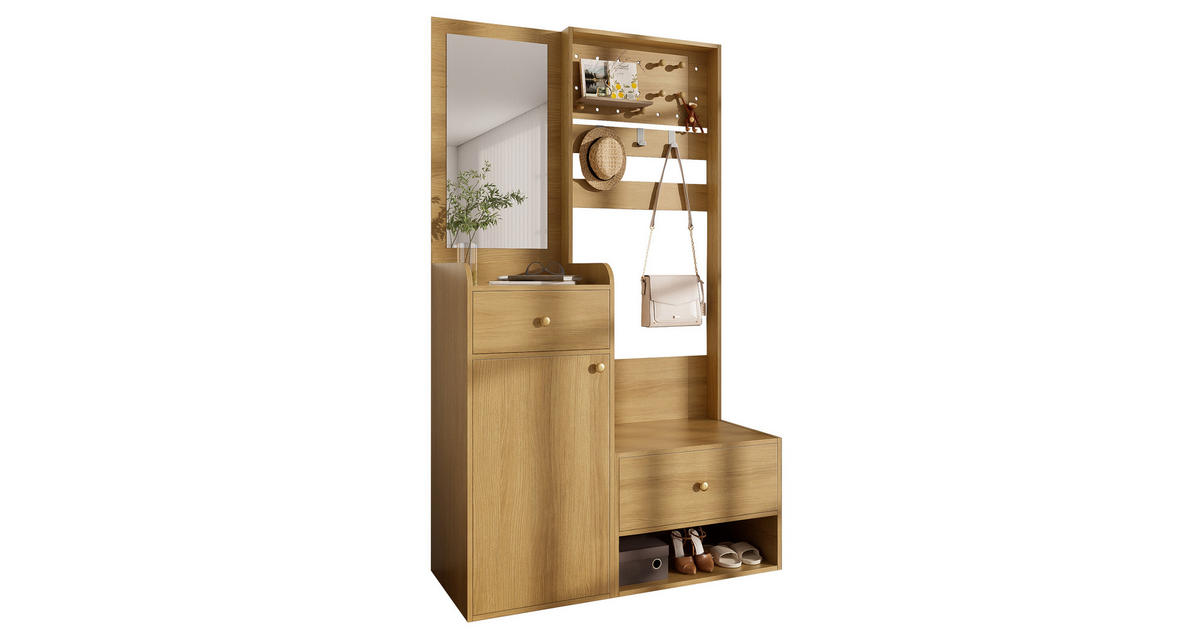 Fortuna Lai GARDEROBE 105 cm Spiegel Haken Stauraum jetzt nur online ...