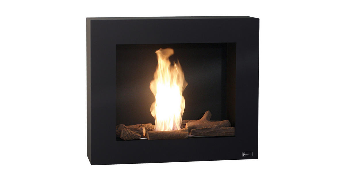 Purline BIOETHANOL-KAMIN Nero Wandmodell inklusive 1.2 L Brennblock ...
