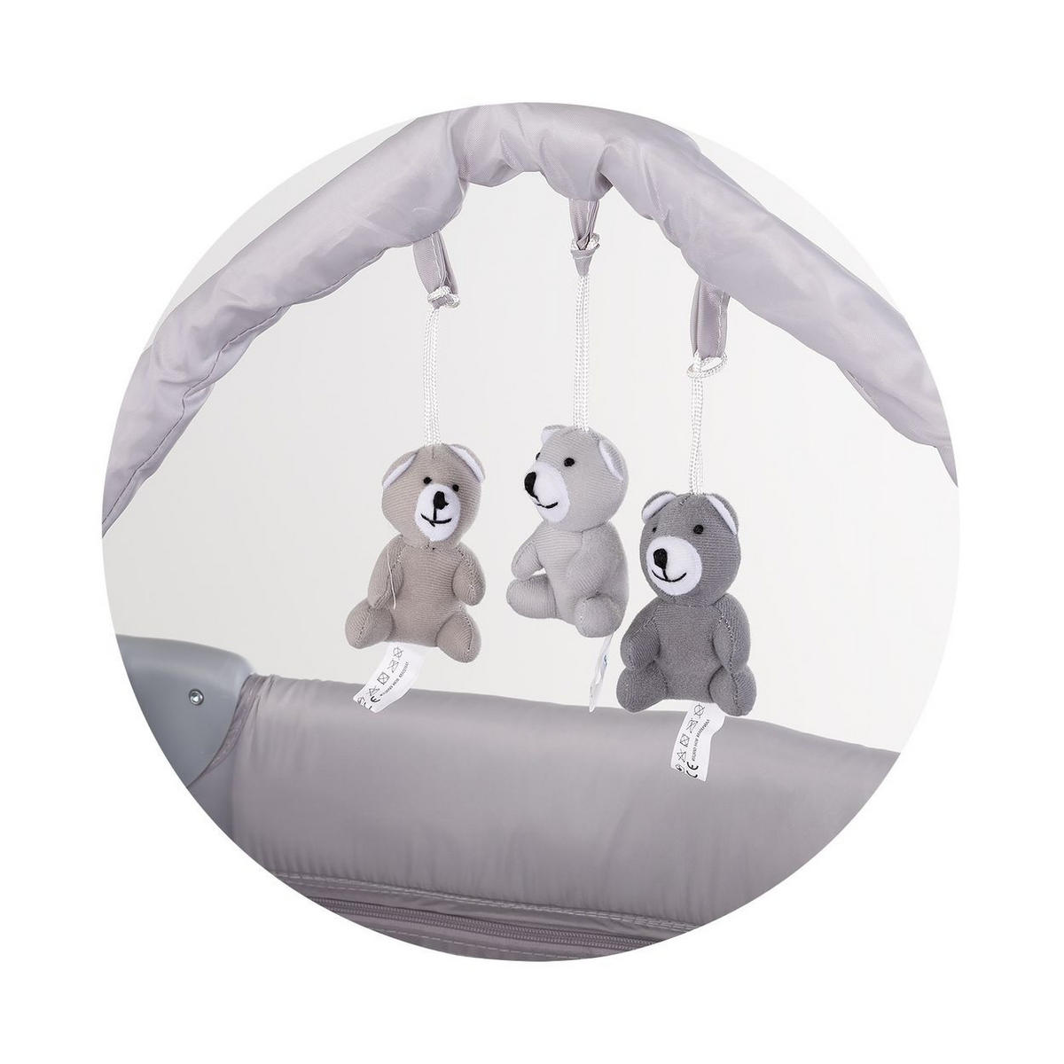 Chipolino REISEBETT Luna 2 Ebenen silber Wickelauflage klappbar ...