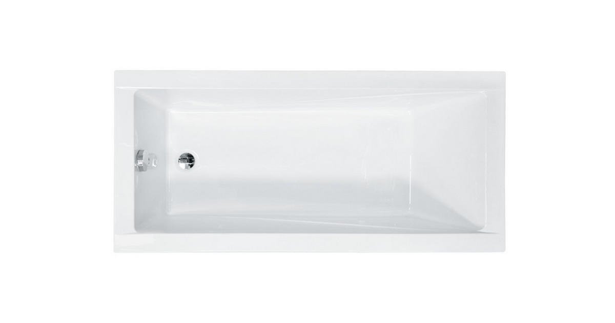 bad land BADEWANNE Rechteck MODERN 130/70 + Styro + Kopfstütze Ablauf ...
