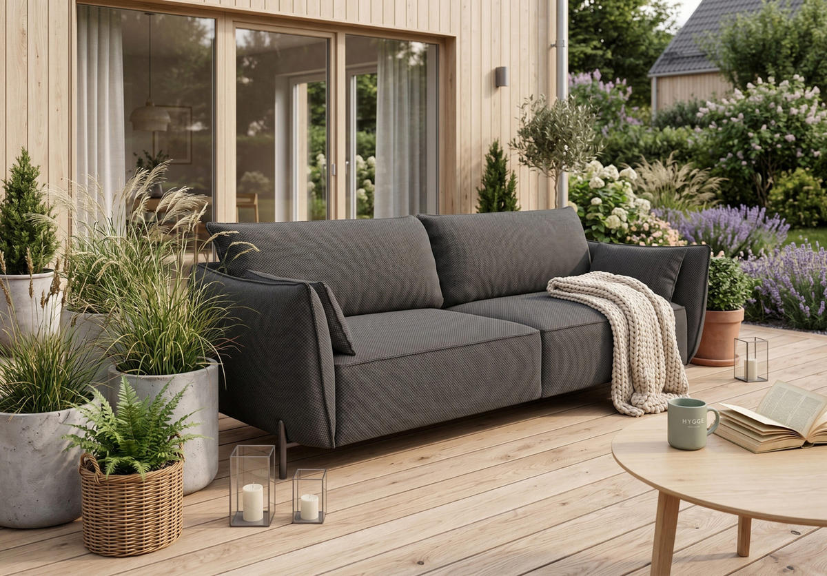 Kaiser Möbel SOFA 3-Sitzer für Terrasse und Garten, Stoff Sunlight ...