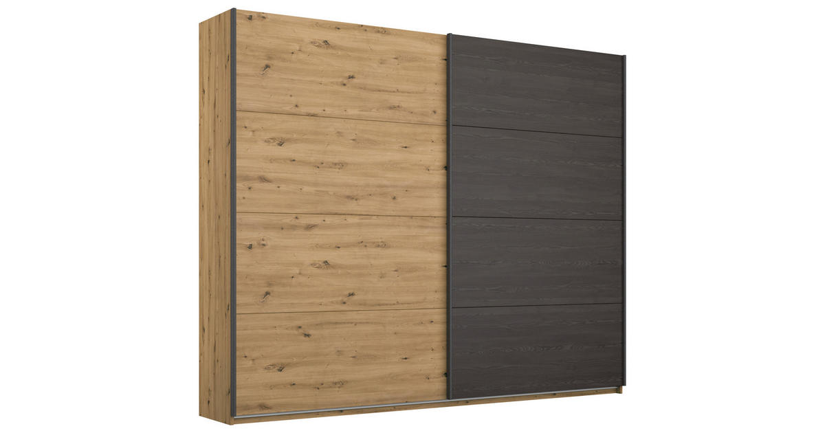 Rauch Möbel SCHWEBETÜRENSCHRANK Eiche Artisan, Schwarz online kaufen ...