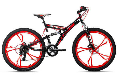 Mountainbike 26 Zoll Schwarz Rot online kaufen