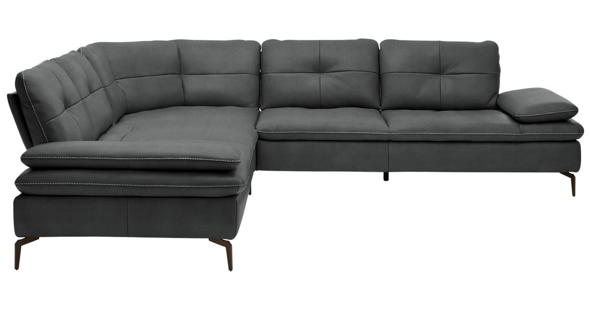 CHILLIANO Ecksofa Leder-Bezug in Anthrazit kaufen