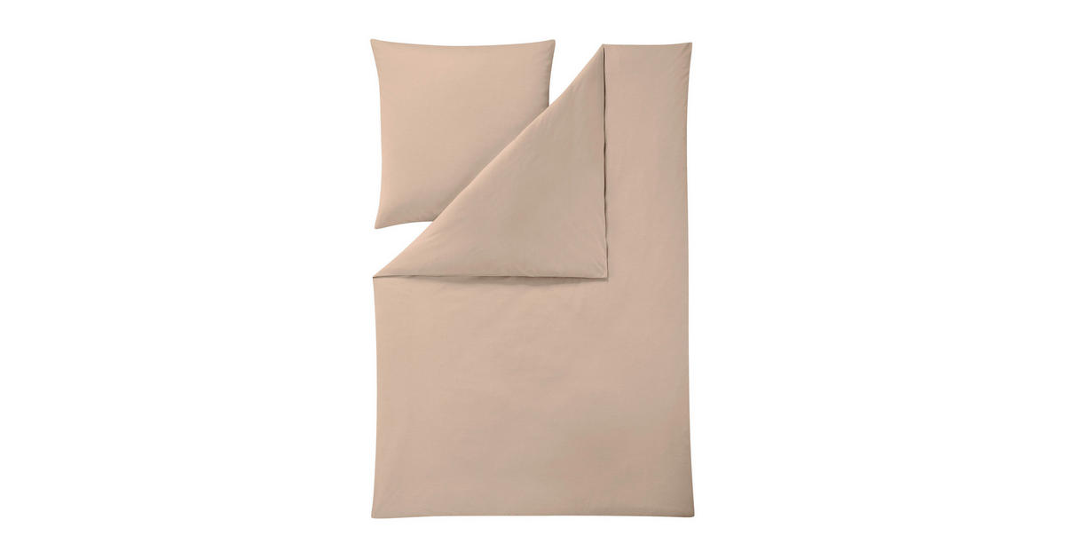 ESTELLA Jersey-Bettwäsche 155x220 cm Braun Uni