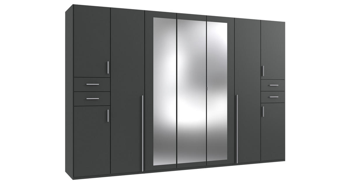MID.YOU DREHTÜRENSCHRANK 313/208/58 cm, in Graphitfarben, 9-türig jetzt nur online XXXLutz.de