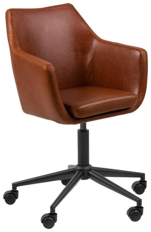 Drehstuhl im Lederlook in Braun kaufen