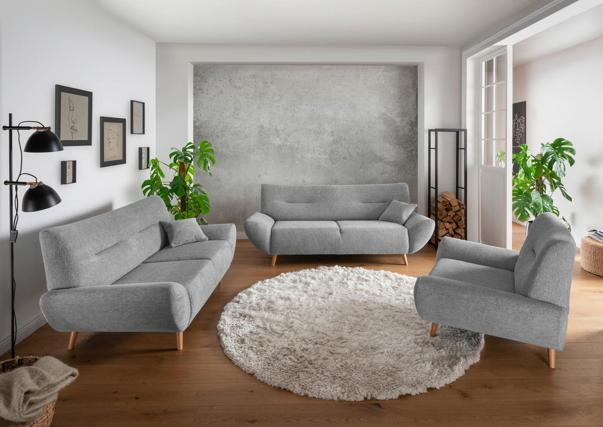 MID.YOU 2 Sitzer Sofa Chenille Silberfarben finden